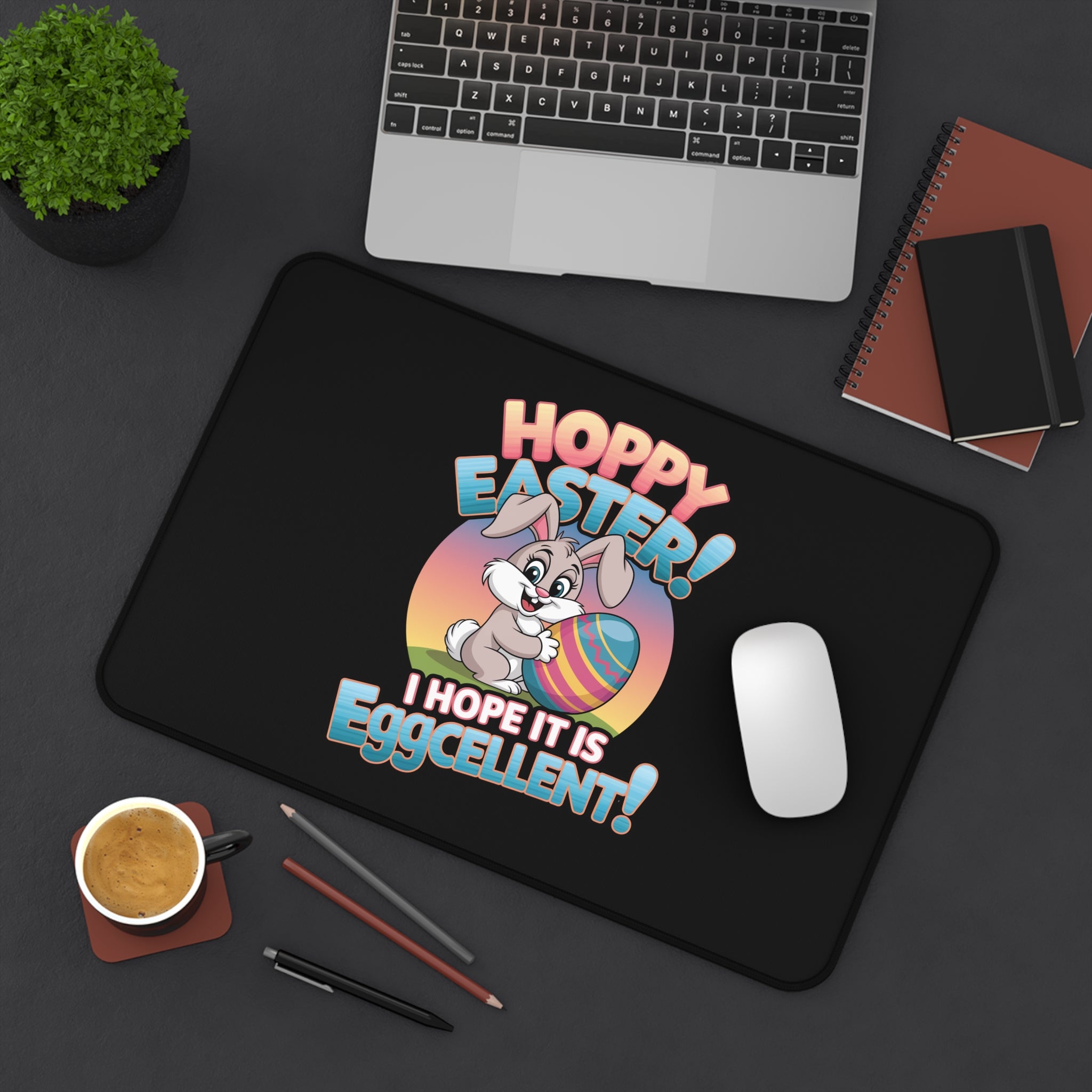 Easter Bunny Desk Mat Easter Mouse Pad Easter Decor Easter Bunny Offic ...